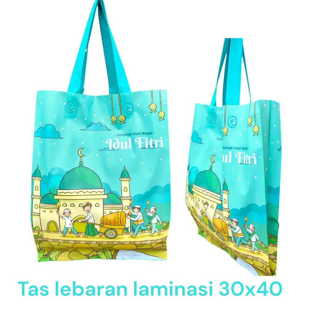 Jual (Perlusin) Tas Lebaran Idul Fitri Laminasi 30x40 / Tas Hampers ...