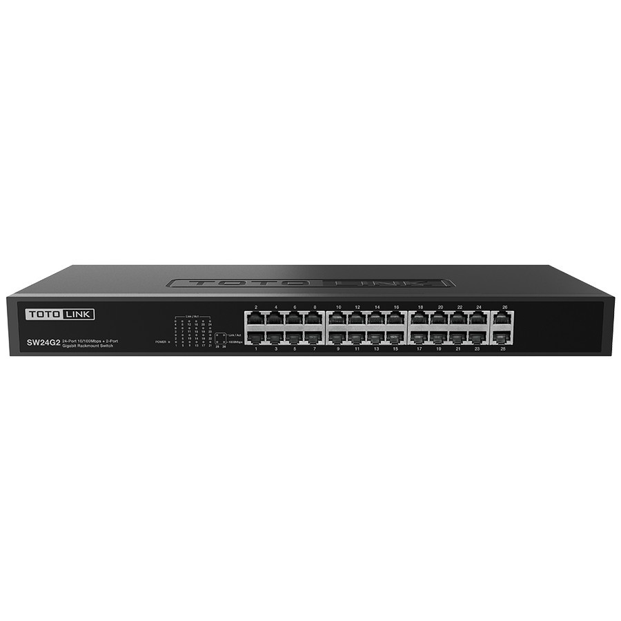 Jual TOTOLINK SW24G2 SWITCH 24 PORT 10/100 MBPS + 2 PORT GIGABIT ...