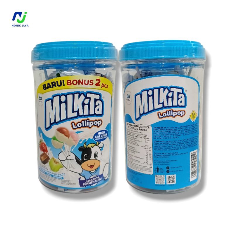 Jual Permen Milkita Lolipop Toples Isi 30 Pcs+Exstra 2 Pcs@9g(ASSORTED ...
