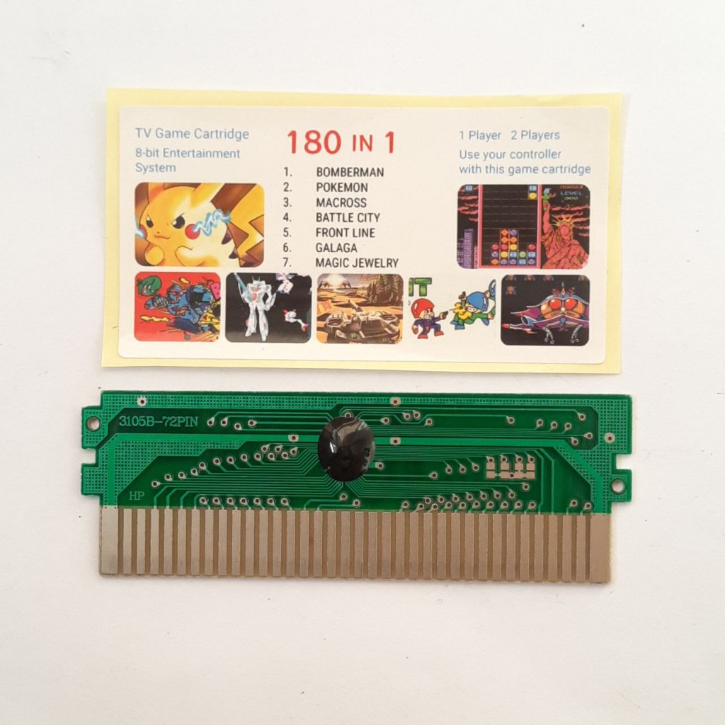 Jual Kaset Nintendo 72 Pin PCB "180 in 1" Magic Jewelry Normal Game ...