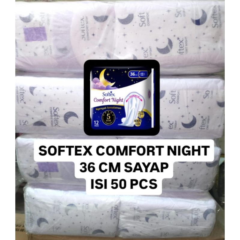 Jual softex comfort night 36cm isi 50 pcs (sayap) | Shopee Indonesia