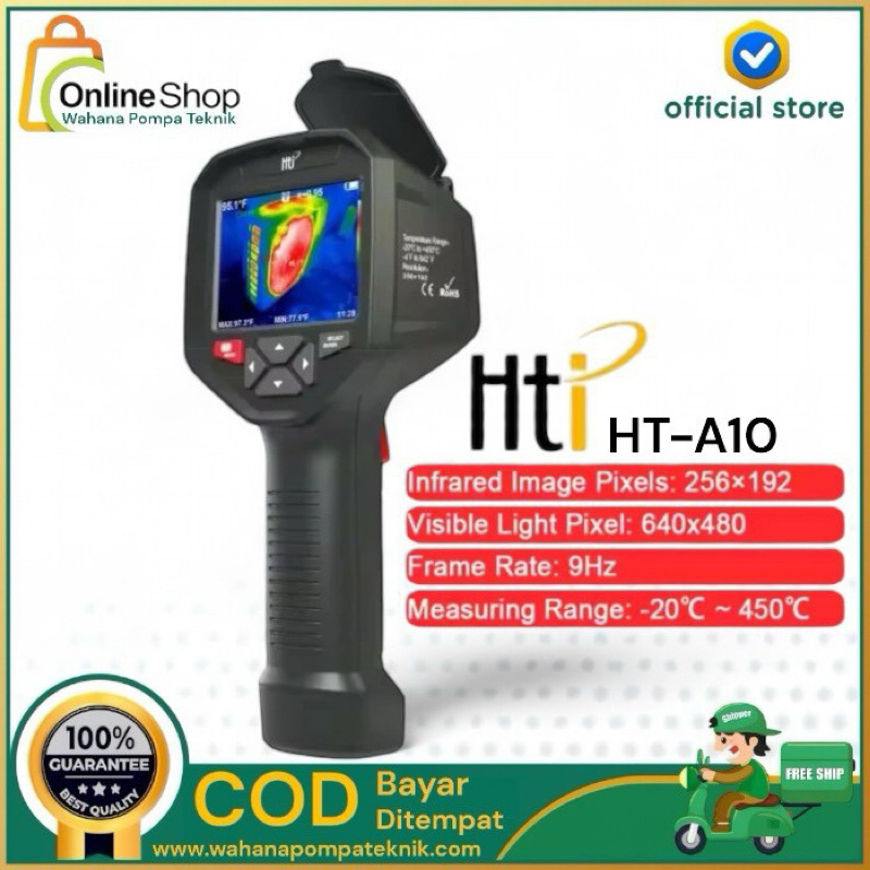 Jual HTI HT-A10 252x192 Handheld Infrared Thermal Imager for PCB Circut Repair Floor Heating ...