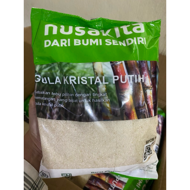 Jual GULA KRISTAL PUTIH 1 kilo NUSAKITA KEMASAN | Shopee Indonesia