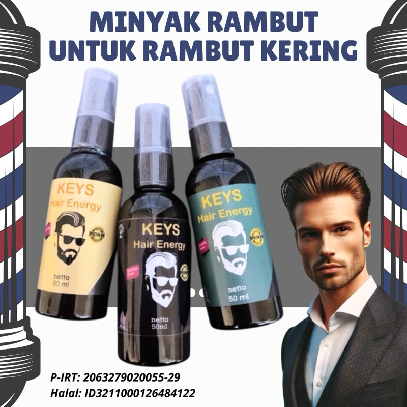 Jual Pomade Spray Keys Hair Energy Solusi Rambut Kering Agar Terlihat ...