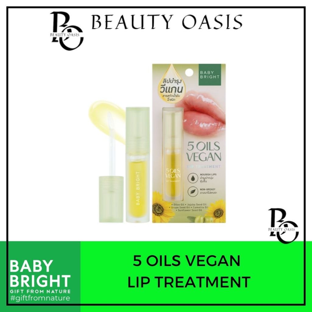Jual BABY BRIGHT 5 OILS VEGAN LIP TREATMENT/ LIP OIL/ LIP SERUM/ LIP ...