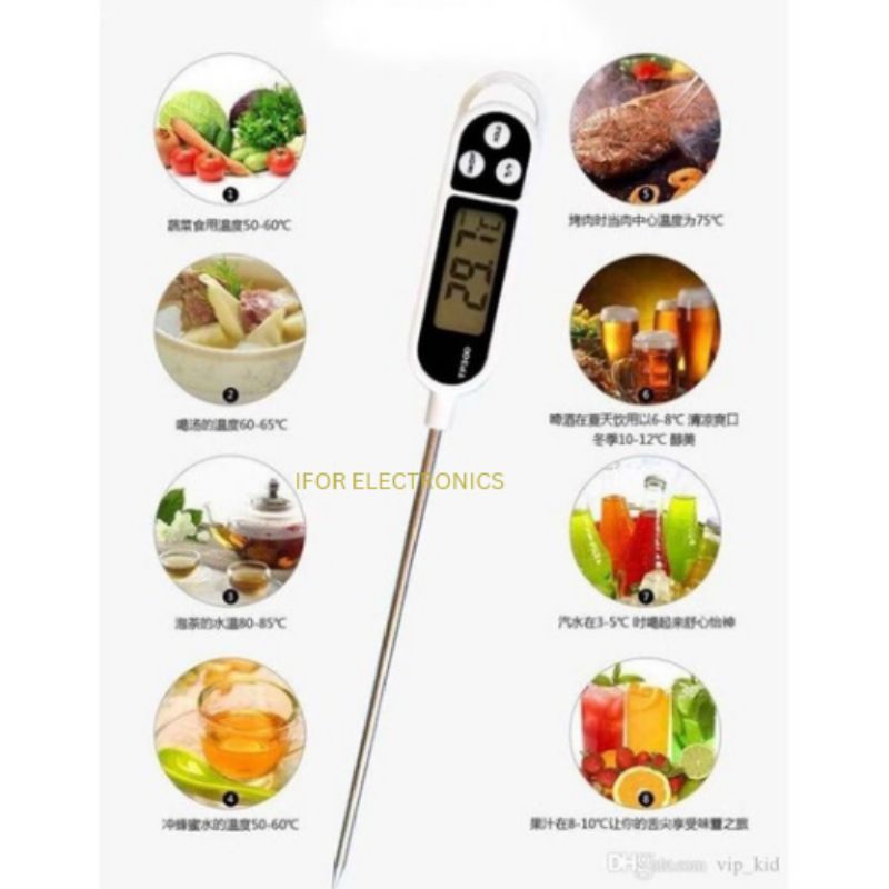 Jual TP300 DIGITAL FOOD THERMOMETER PENGUKUR SUHU MAKANAN | Shopee ...