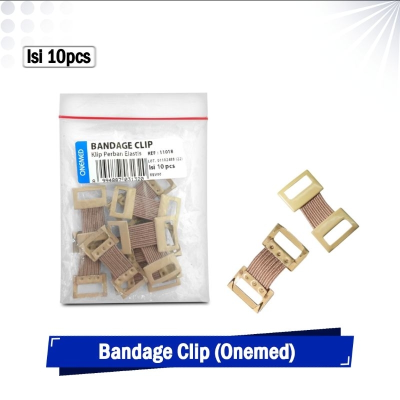 Jual Elastic Bandage Clip OneMed Klip Perban Elastis Coklat Pack isi 10 ...