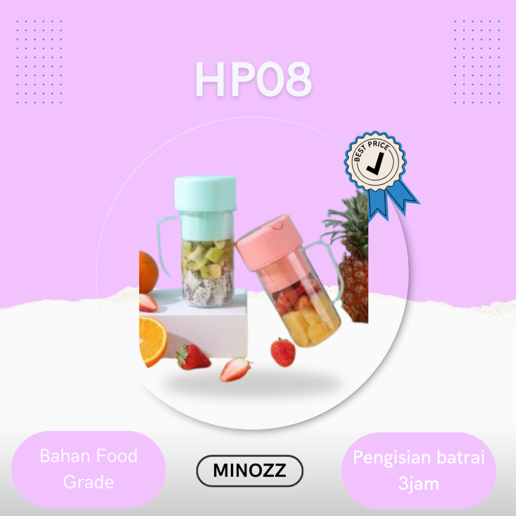 Jual HP08 - Chopper Mini Portable Usb Blender Jus Gelas Juice Portable ...