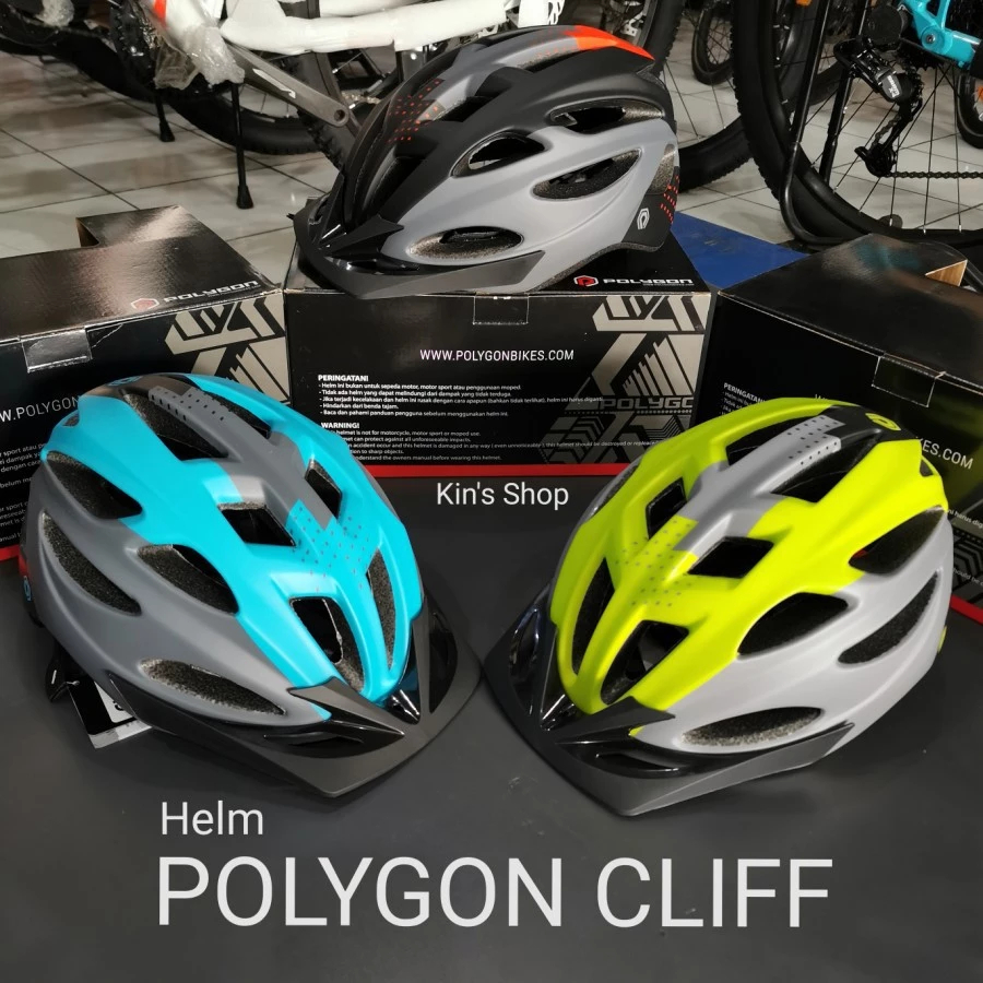 Jual HELM SEPEDA POLYGON CLIFF NEW | Shopee Indonesia