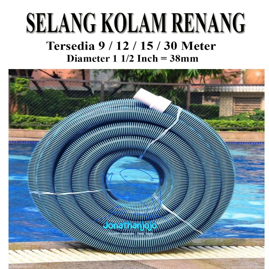 Jual Selang Kolam Renang 6 9 12 15 30 Meter Pipa Pool Vacuum vakum ...