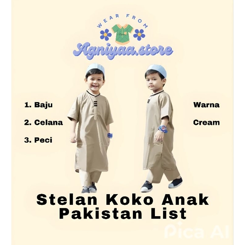 Jual STELAN KOKO ANAK MODEL PAKISTAN LIS | Shopee Indonesia