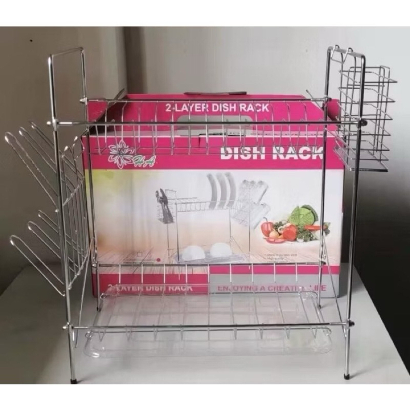 Jual rak piring stainless kotak 1136 / Rak Pengering Piring Gelas 2 ...