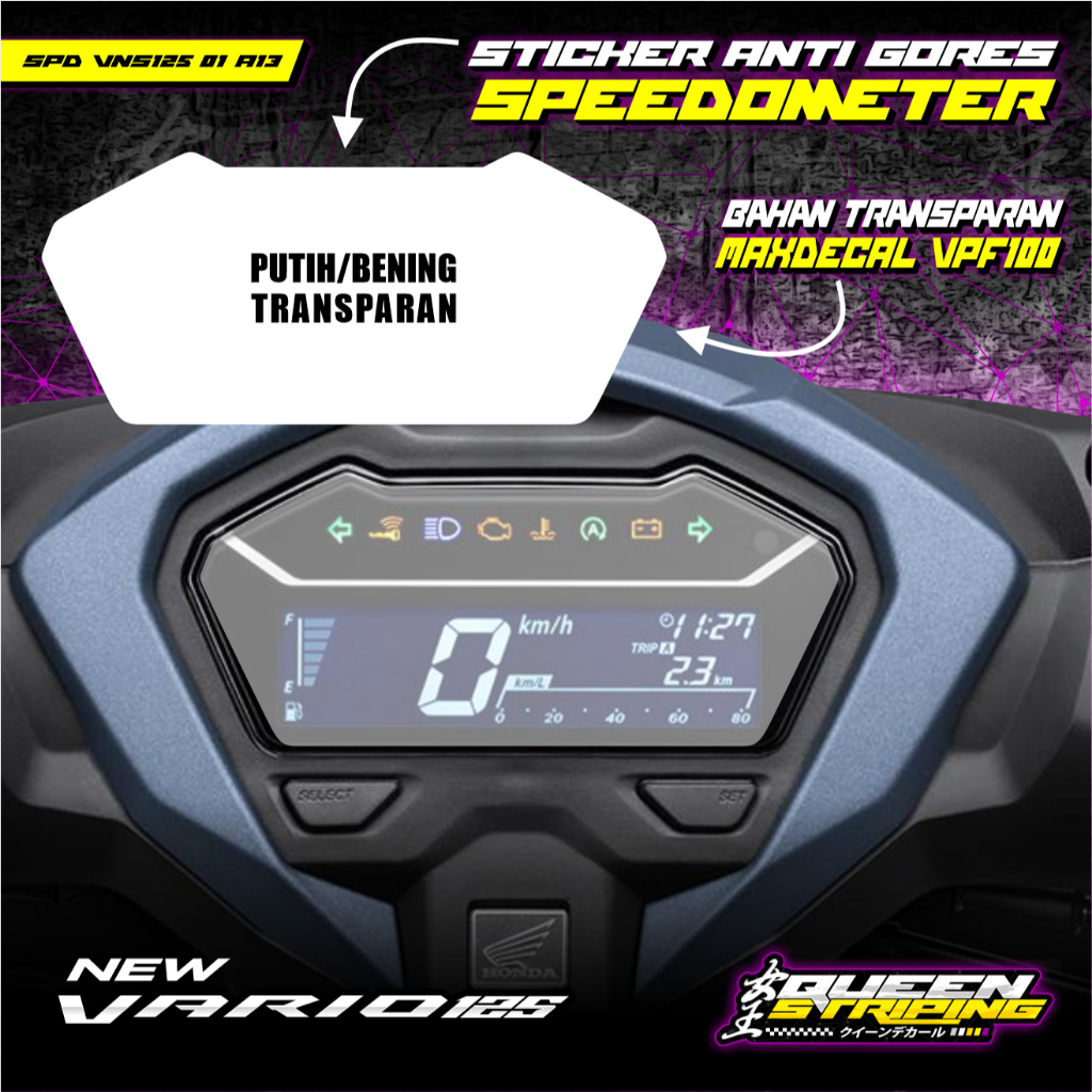 Jual Stiker Speedometer Motor Vario 125 New - Stiker Trasnparan Polos ...