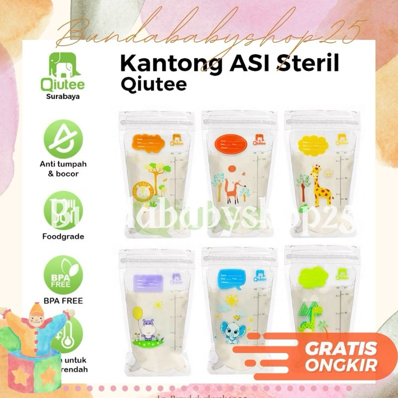 Jual Kantong Asi / Plastik Asi / Breastmilk storage double lock 120ml ...