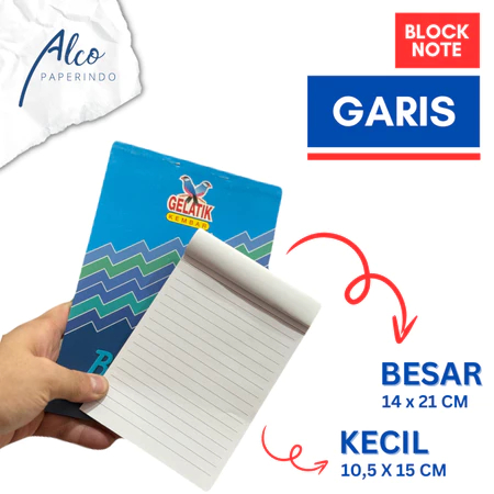 Jual BLOCK NOTE GARIS GELATIK KEMBAR BESAR & KECIL | Shopee Indonesia