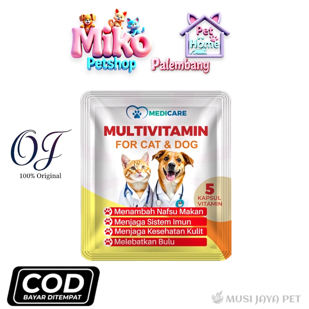 Jual Medicare Vitamin Kucing Multivitamin 5 caps Untuk Menjaga ...