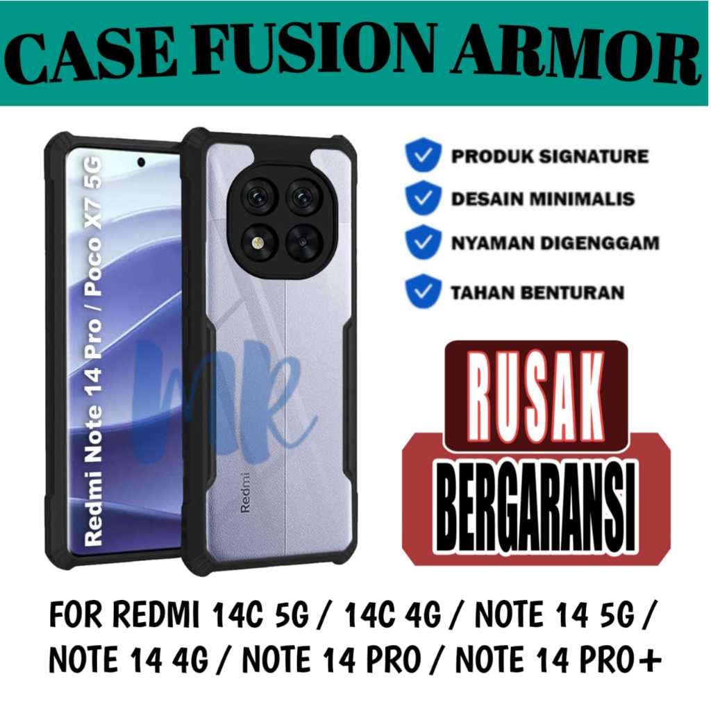 Jual CASE CASING FUSION ARMOR HP FOR REDMI 14C 4G / 14C 5G / NOTE 14 4G ...
