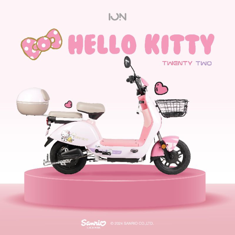 Jual SEPEDA LISTRIK ION TWENTY TWO HELLO KITTY REMAJA DEWASA | Shopee ...