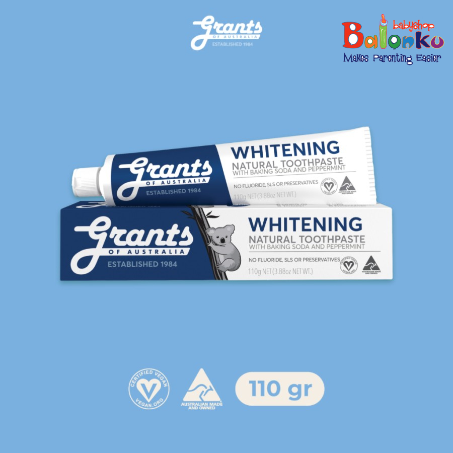 Jual Grants of Australia Natural Toothpaste WHITENING PEPPERMINT ...