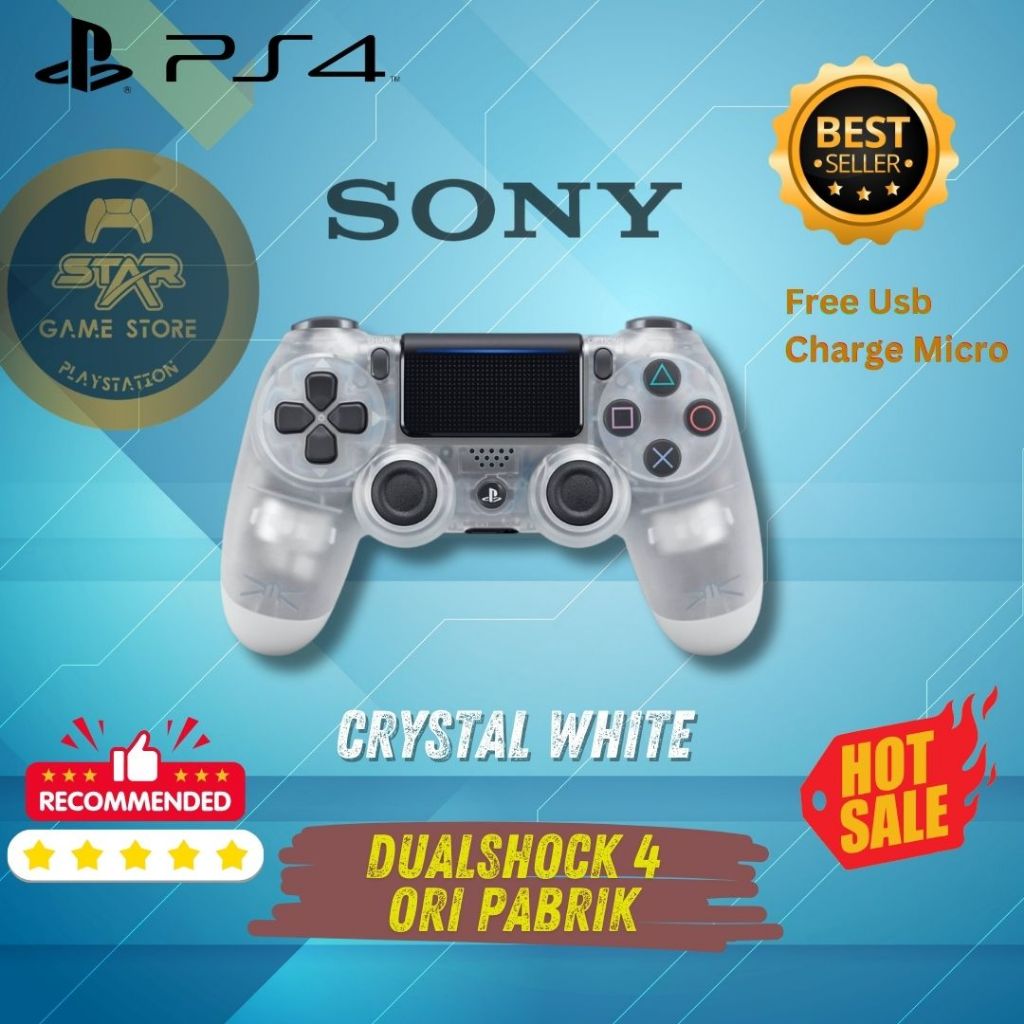 Jual Stik Ps4 Wirreless Controler Stik Ps4 Ori Pabrik Crystal White ...