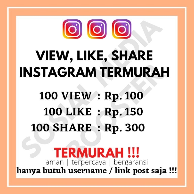 Jual VIEW LIKE SHARE INSTAGRAM | Shopee Indonesia