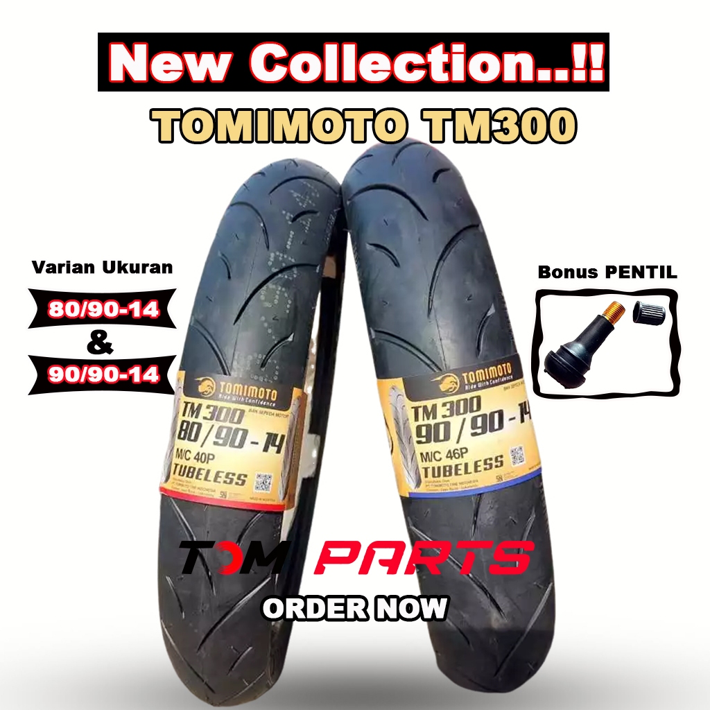 Jual PAKET 2 Ban TOMIMOTO TM 300 80/90-14 & 90/90-14 Ban Matic Tubeless ...