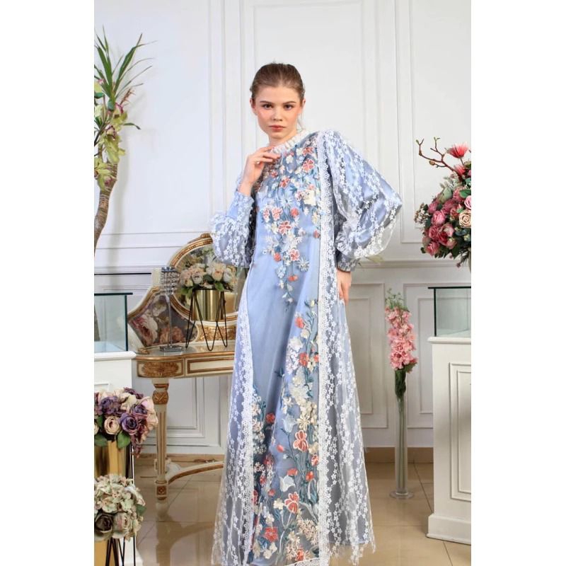 Jual Makaio - Eid al-Fitr - Milana Dress in Blue | Shopee Indonesia