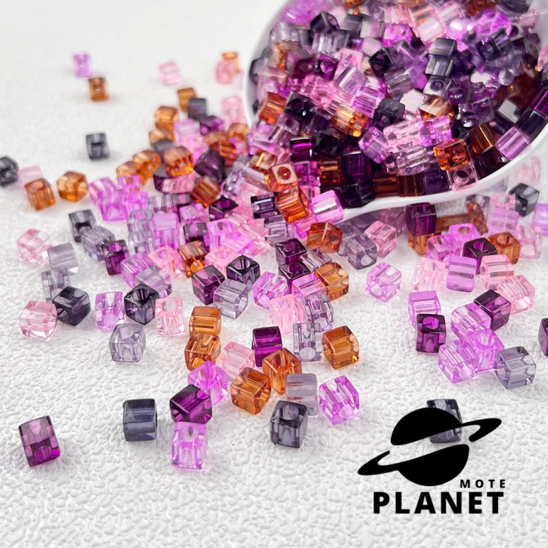 Jual Manik Manik Akrilik Korea Square 7x7 Orchid (15 gram) | Shopee ...