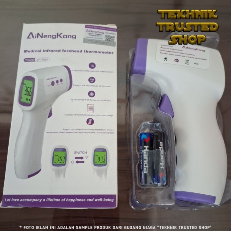 Jual Thermogun infrared digital thermometer deteksi suhu panas badan ...