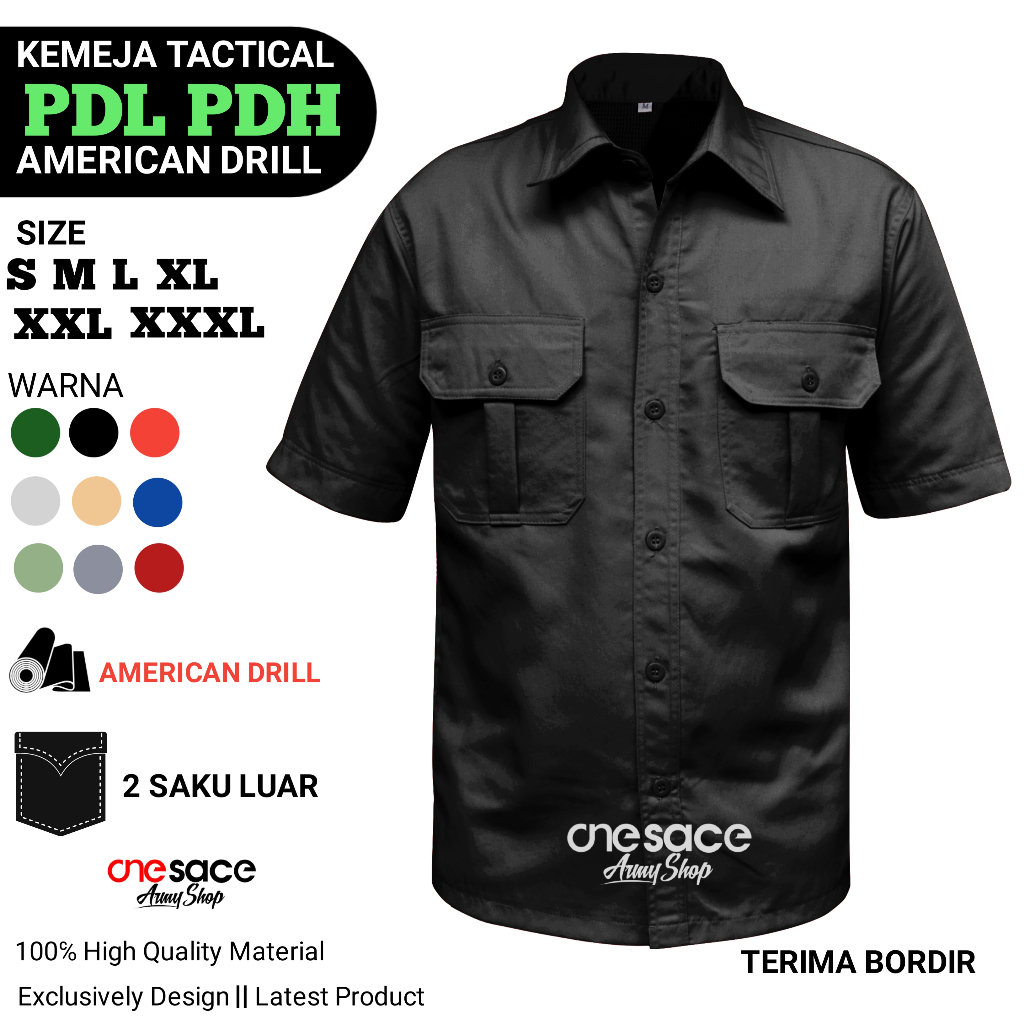Jual KEMEJA SERAGAM PDL NET TV Lengan Pendek/kemeja lapangan tactical/pdl/pdh bahan American ...