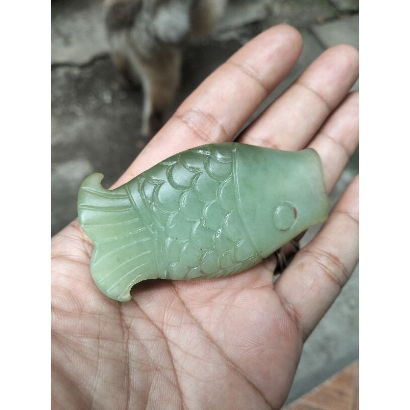 Jual giok ukir ikan lawasan bekas koleksian Mbah | Shopee Indonesia