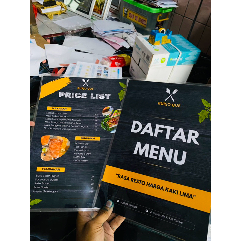 Jual CETAK MENU LAMINATING | Shopee Indonesia