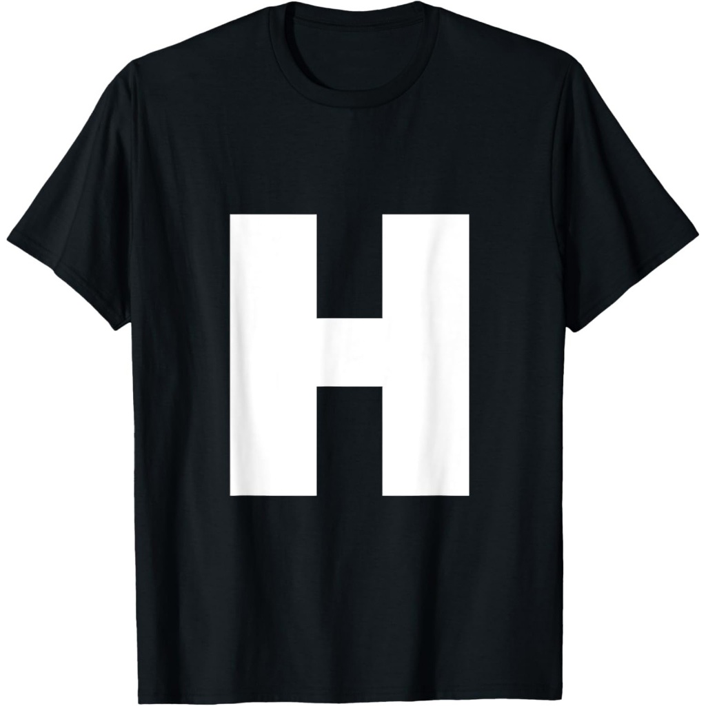 Jual Kaos Huruf H Huruf Kapital Monogram Inisial | Shopee Indonesia