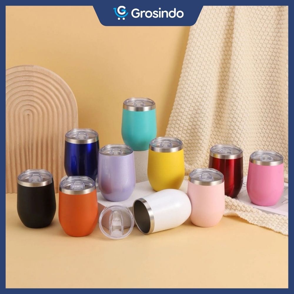 Jual Termos Gelas Cangkir Egg Mug Kopi dan Teh Stainless 350ml BPA Free ...