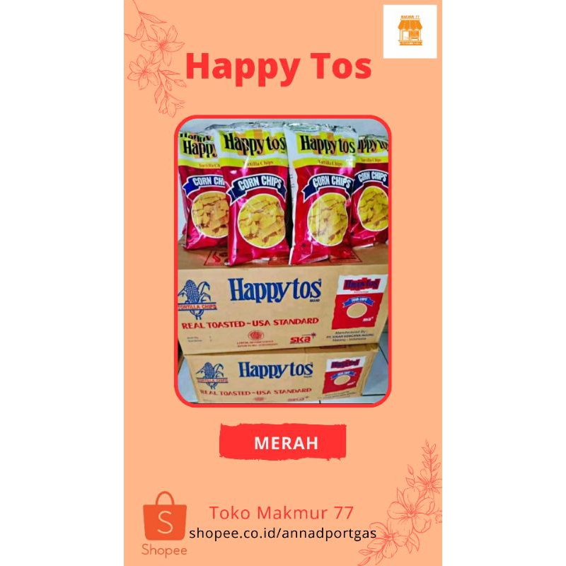 Jual HAPPY TOS MERAH 140 gr Snack Jagung Gurih Renyah! Exp Panjang Des ...
