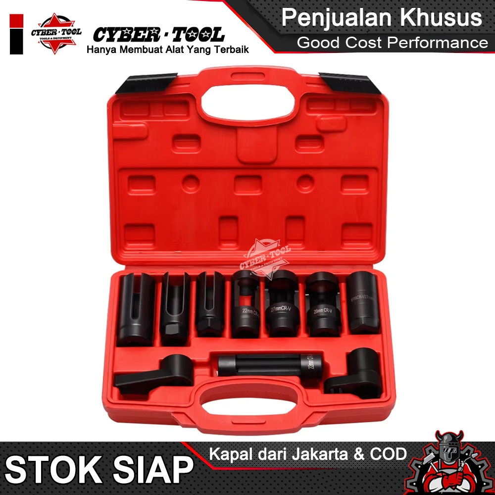 Jual 10pcs/set O2 Oxygen Sensor Socket 10 pcs Alat Pemburu Benang Kit ...