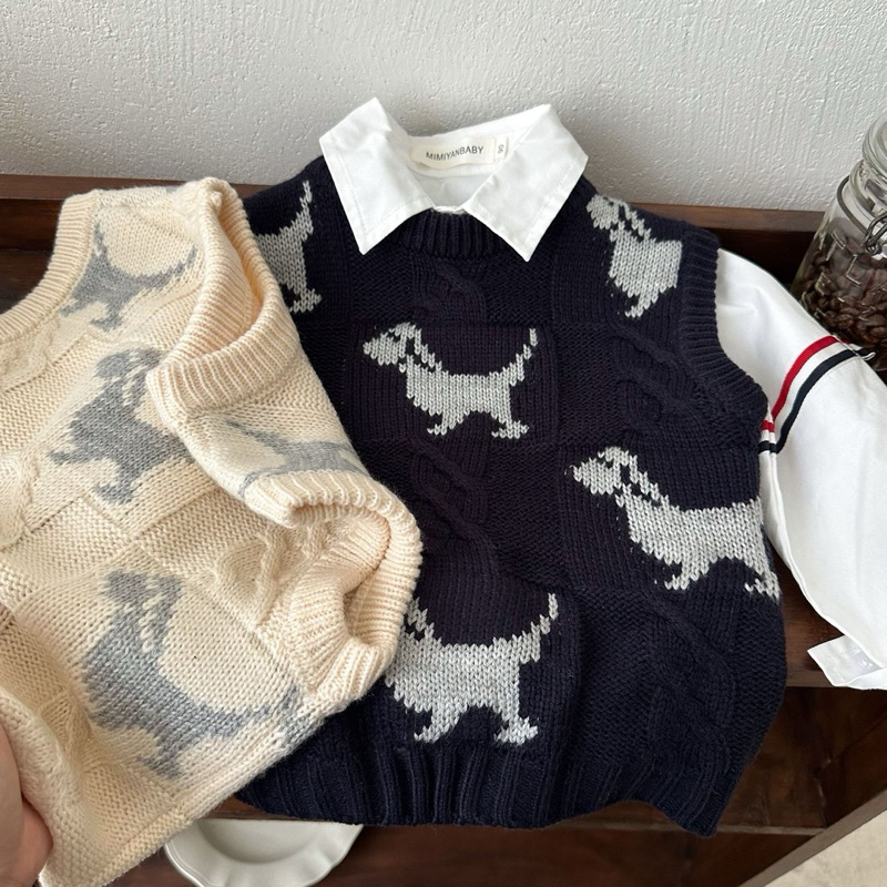 Jual PAULANDPHOEBE - (VEST ONLY) James Korean Knit Vest | Rompi Anak ...