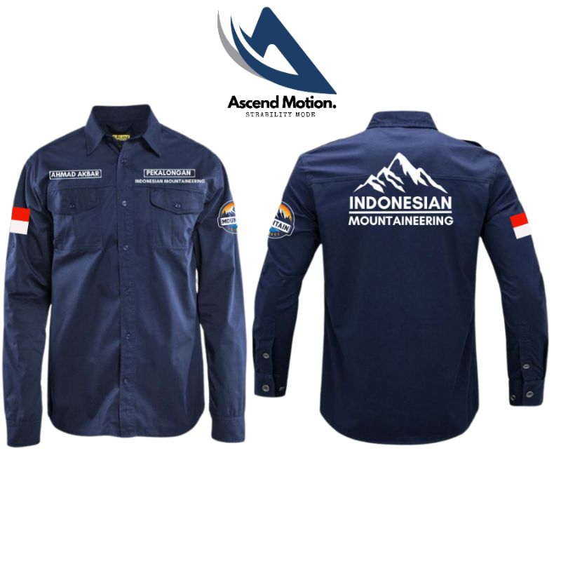 Jual KEMEJA PDH PRIA WANITA BORDER/SABLON CUSTOM DESIGN LOGO SENDIRI ...