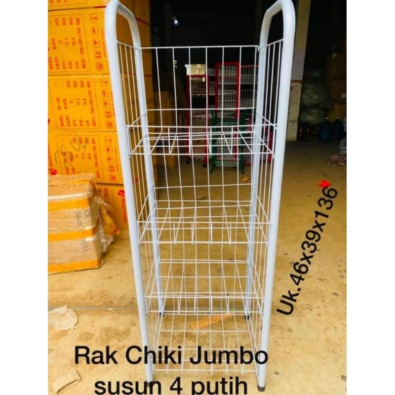 Jual Rak Chiki Jumbo 4 Susun Bahan Kuat dan Kokoh / Rak Chiki Jumbo ...