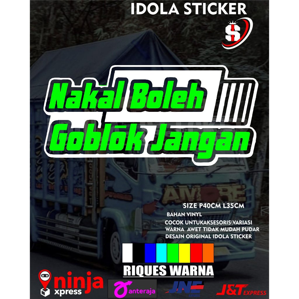 Jual STIKER KACA SAMPING STIKER MOBIL STIKER KATA KATA NAKAL BOLEH ...