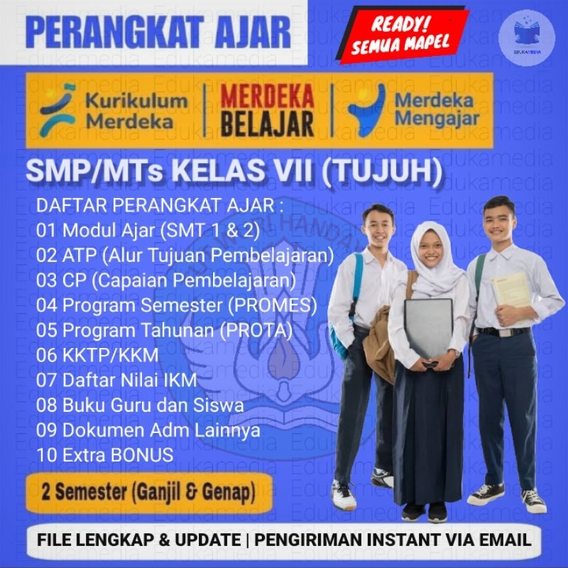 Jual PERANGKAT AJAR IKM SMP/MTs KELAS 7 / VII SEMUA MAPEL KURIKULUM ...