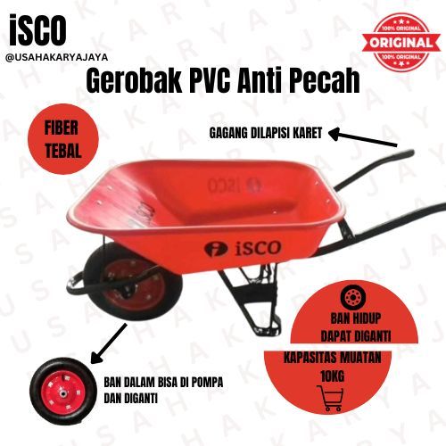 Jual ISCO Angkong Gerobak Anti Pecah PVC 10Kg Terbaru Original/ ISCO Gerobak Pasir Anti Pecah ...