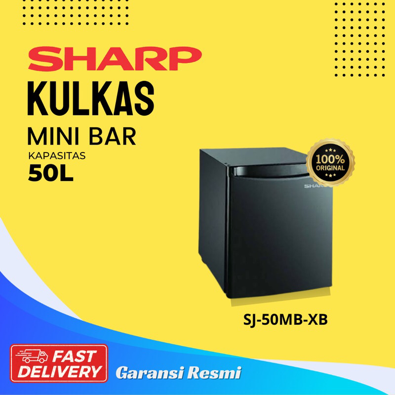 Jual Kulkas SHARP Mini Bar Refrigerator 50 Liter SJ 50MB-XB / Mini Bar ...