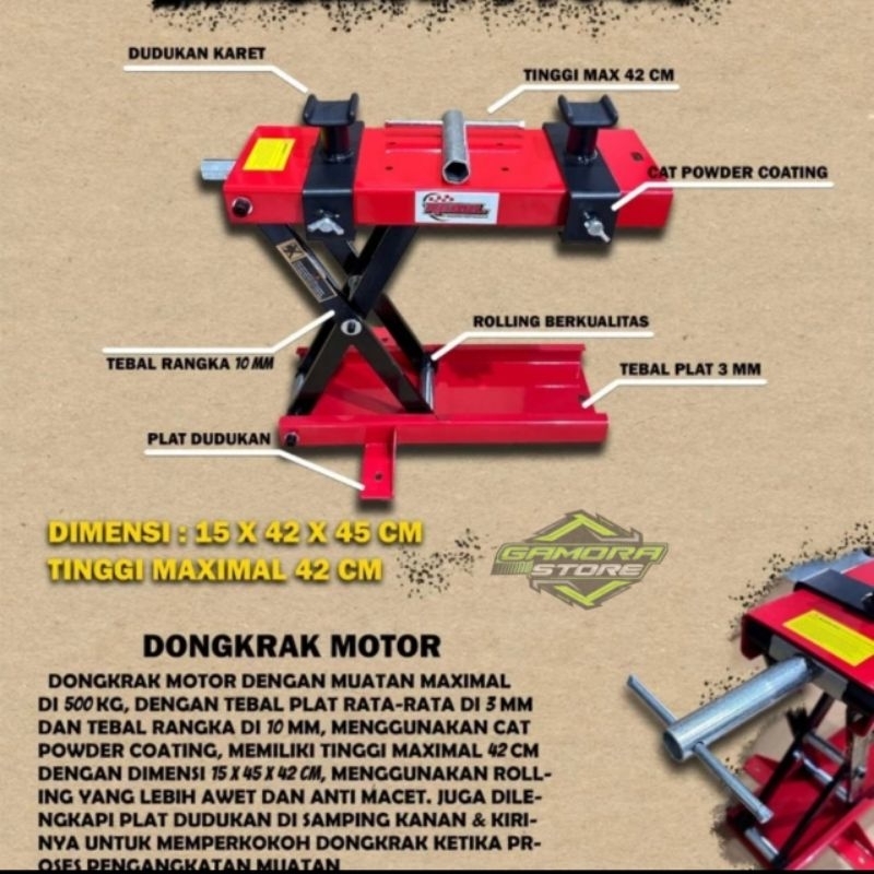 Jual Dongkrak motor moge dongkrak meja table lift paddock stand Jack ...