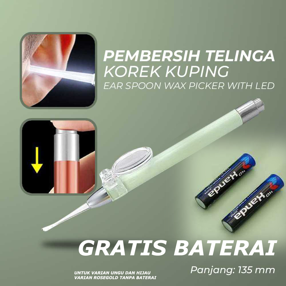 Jual Korek Kuping LED Senter Flashlight Earpick Clean Pembersih Telinga ...