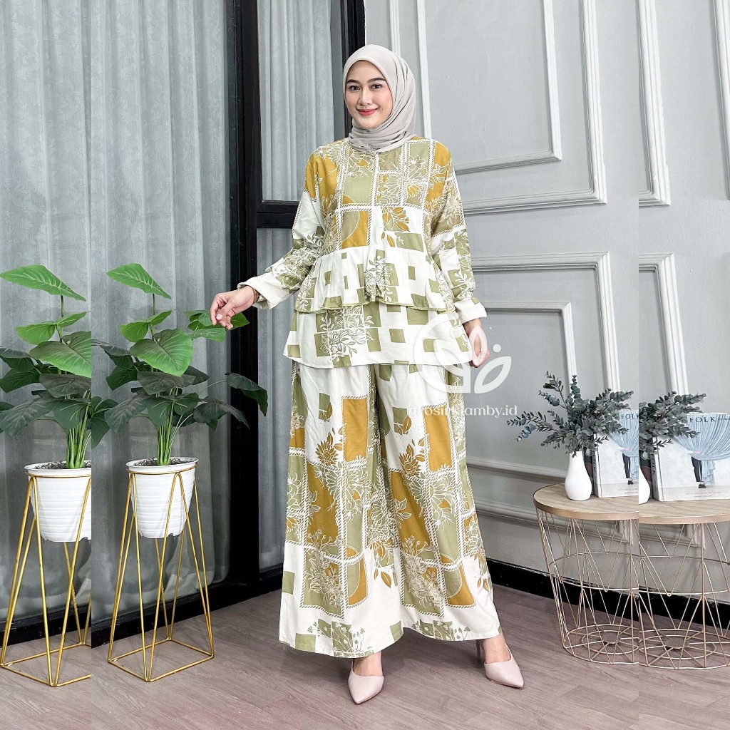 Jual One Set Senayan Rayon Batik Premium Jumbo Rempel Busui Adem Nyaman ...