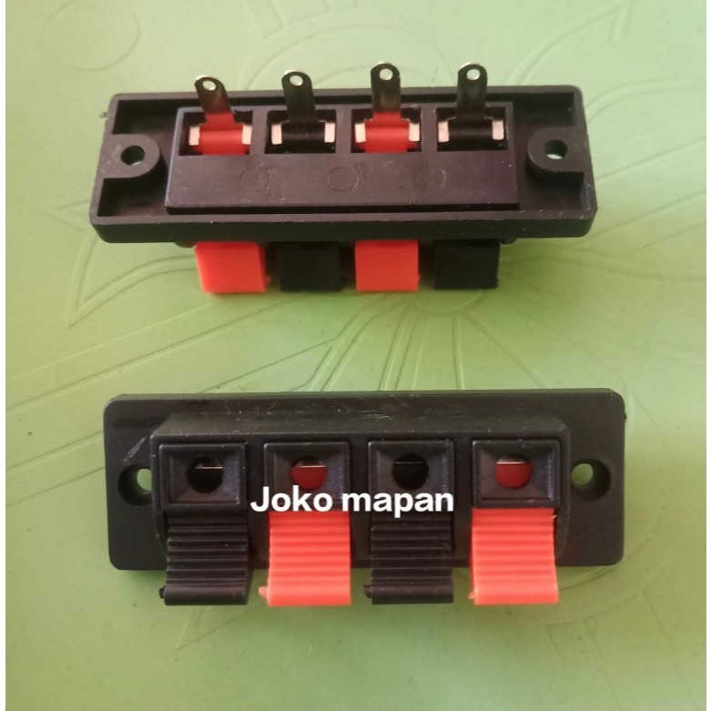 Jual Socket terminal jepit speaker 4 pin besar HARGA PER BIJI | Shopee ...