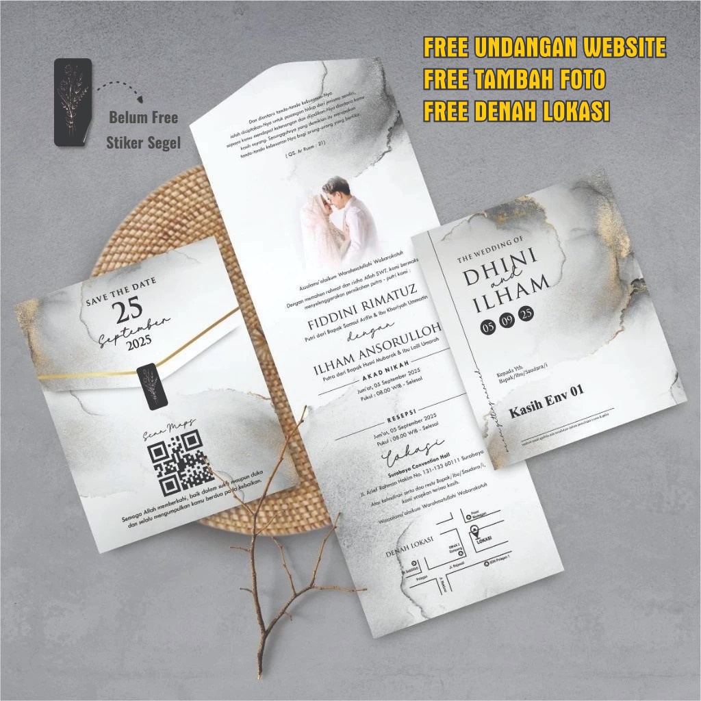 Jual Cetak Undangan pernikahan murah cetak kartu undangan nikah kartu ...