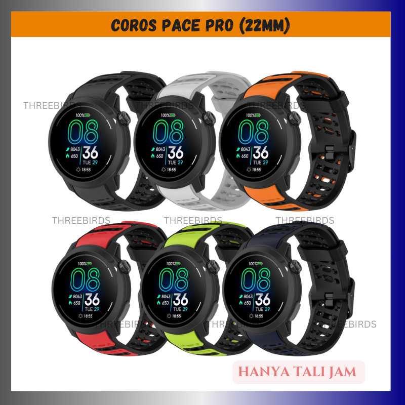 Jual Strap Coros Pace PRO Apex 22mm Premium SIlicon Rubber Strap - Tali ...