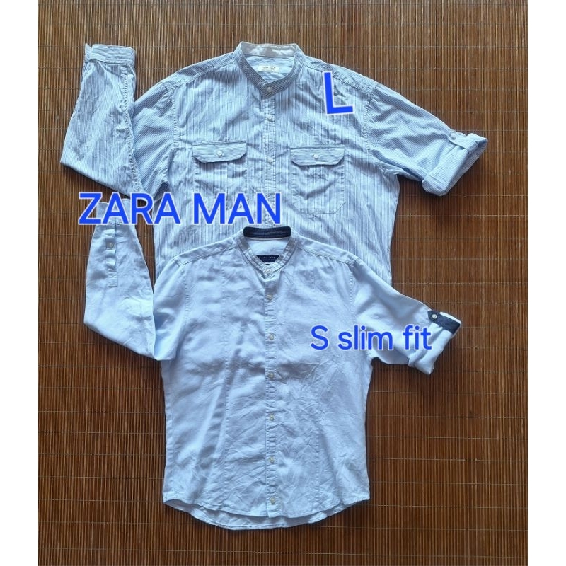Jual Baju Kemeja ZARA MAN Sanghai Koko Pria Lengan Panjang Pendek ...